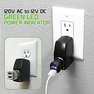 Cellet AC to DC 12V Output Converter. AC/DC Power 110V- 120V AC to 12V DC Car Cigarette Lighter Power Converter. AC to DC Female Adapter (Not for Air-Pump, Compressor, Vacuum Cleaner)