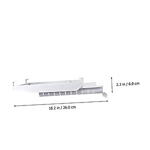 YARNOW 1pc Refrigerator Storage Bracket Fridge Freezer Bags Rack Bag Organizer Zipper Bag Rack Hanger Refrigerator Storage Shelf Refrigerator Stand Holder Rack Abs Tray White Telescopic