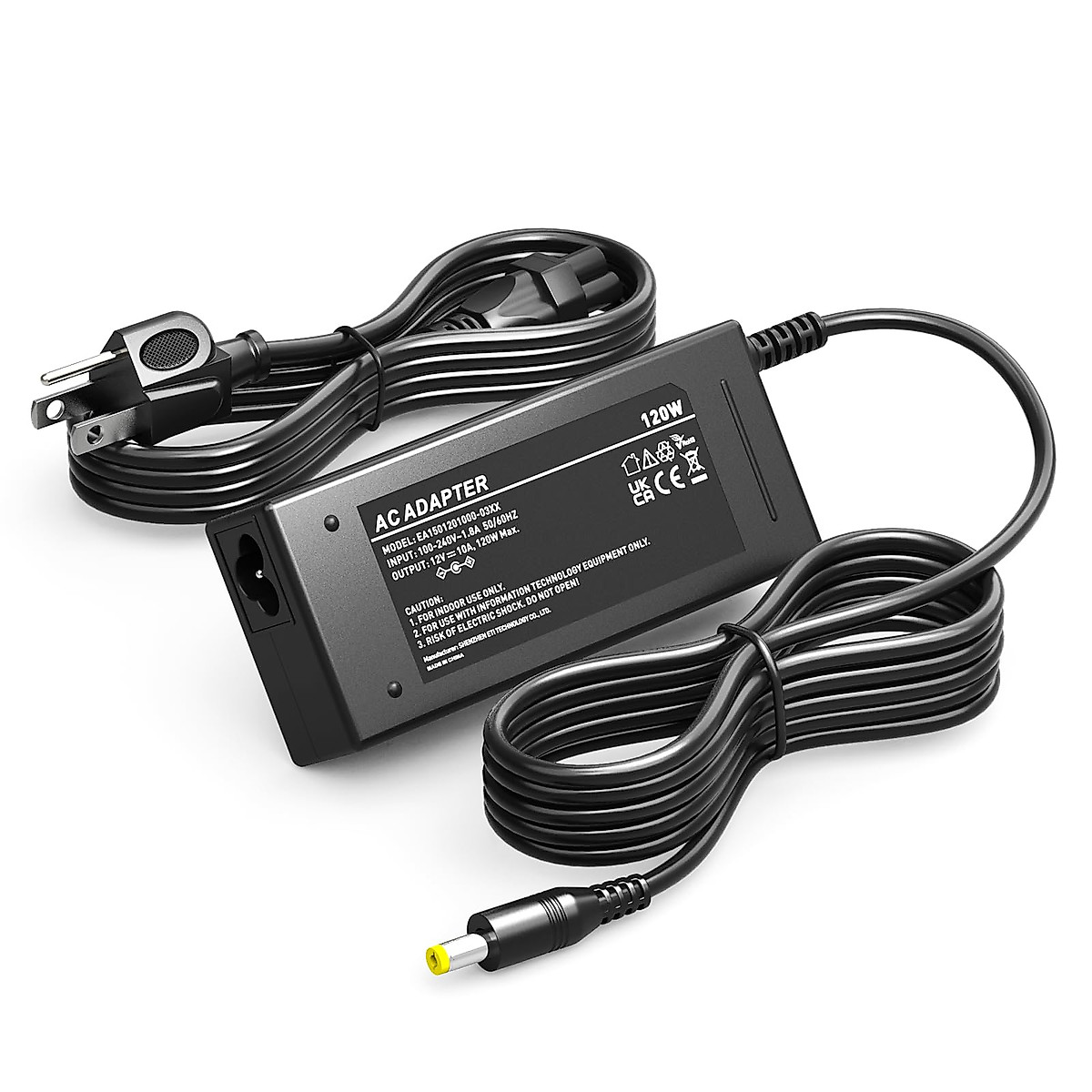 Basicvolt AC 100-240V to DC 12V 10A 8A 5A 3A 2A 1A Power Supply Adapter 12Volt 10Amp Barrel Connector Adaptor with 5.5mm 2.1mm Output Jack for LED Strip Light Tape 3D Printer