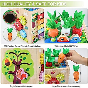 Resumplan 8 in 1 Activity Cube for 18M+ Boys and Girls, Wooden Montessori Toys for Baby, Educational Learning Toys for Toddlers