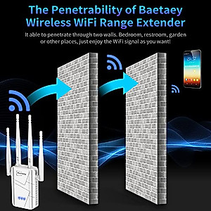 2023 WiFi Extender Signal Booster for Home - up to 10000 sq.ft Coverage, Wireless Internet Repeater - Long Range WiFi Booster and Signal Amplifier w/Ethernet Port, 1-Tap Setup