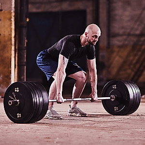 ZELUS Weight Plate Set, Twin 2" Bumper Plates for Strength and Training Fitness, Olympic Weight Set with Rubber Barbell Dumbbell Plates Stainless Steel Inserts for Pro or Home Gyms, Set of 2