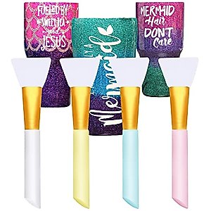 Silicon Epoxy Brushes Set for Making Epoxy Glitter Tumblers, Reusable Flexible Epoxy Application Sticks for Spreading an Even Coat of Epoxy Resin on Tumblers and Cups (Pack of 4)