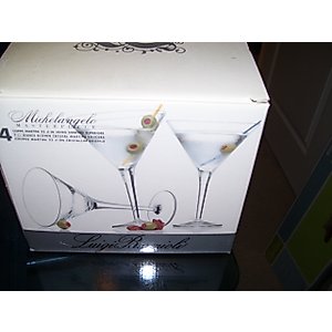 Luigi Bormioli Michaelangelo Martini Glasses, 7 1/4 OZ, Set of 4