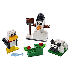 LEGO Classic Creative White Bricks 11012 Building Kit; Toy Building Set for Creative Play with 3 Build Ideas, Including a Snowman, Sheep and Seagull; Great for Kids Aged 4 and Up, New 2021 (60 Pieces)
