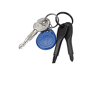 2 Set(4PCS) Portable Multifunction Key Chain Screwdriver Mini Key Shape Travel Kits Outdoor EDC Screwdriver Tool with Key Ring(Color: Black Silver)