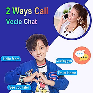 PTHTECHUS 4G GPS Kids Smartwatch Phone - Boys Girls Waterproof Watch with GPS Tracker 2 Way Call Camera Voice & Video Chat SOS Alarm Pedometer WiFi Wrist Watch Birthday Gifts for Students, 4G Blue