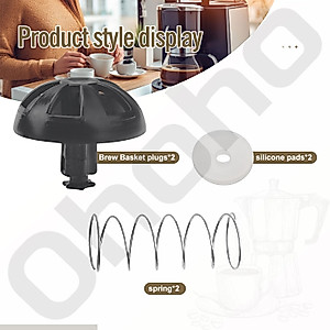 2 Pack Coffee Maker Brew Basket Water Stop Valve Kit - by Ohoho - for Hamilton Beach FlexBrew Coffee Makers Basket 990117900 990237500 - Fits Model 49976, 49954, 49947, 49966, 49957, 49958