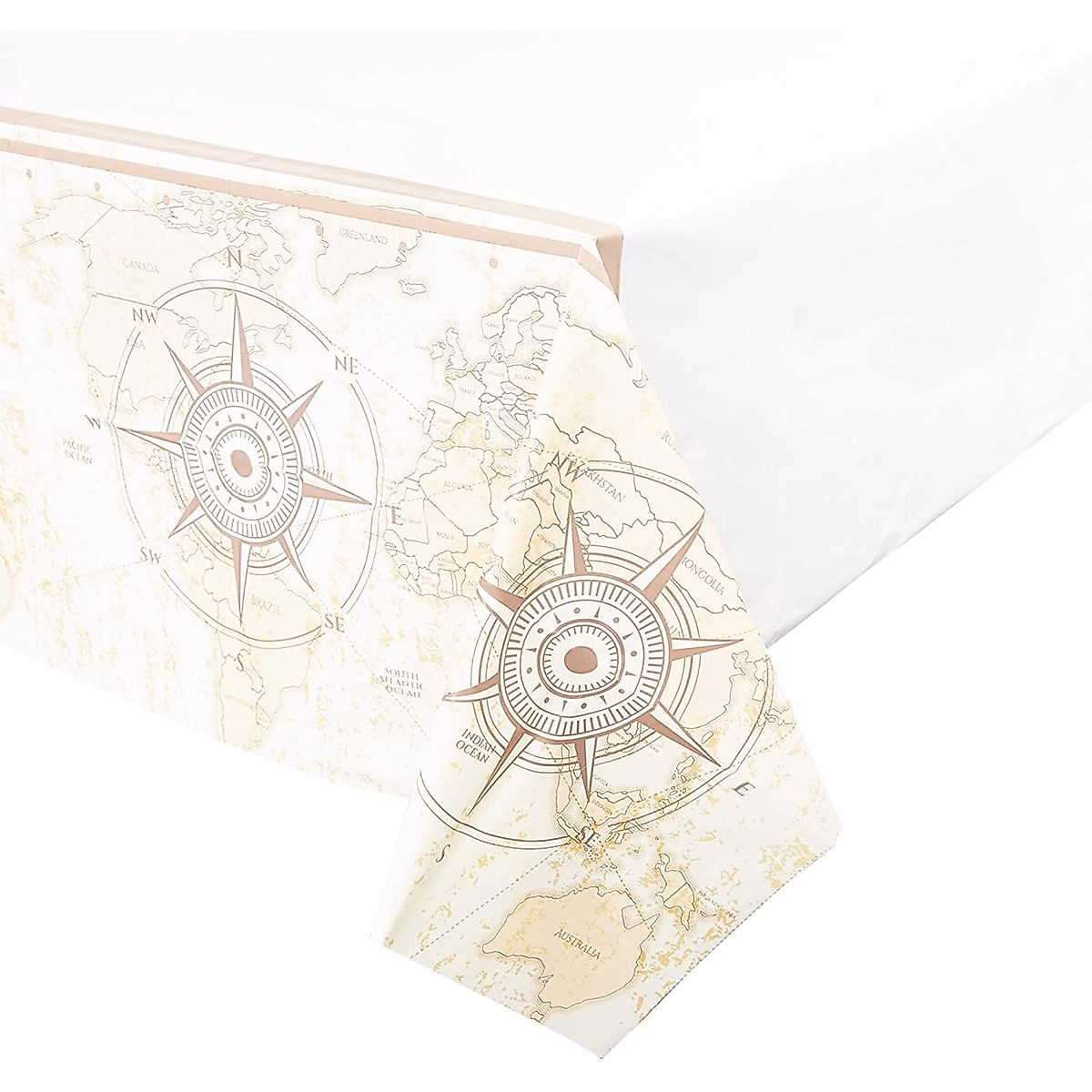 BLUE PANDA 170 Piece A New Adventure Begins Party Decorations for Baby Shower, Graduation, Serves 24 Includes Travel-Themed Plates, Napkins, Cups, Tablecloth and Banner