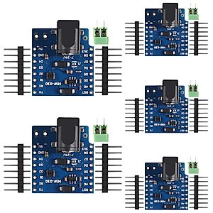 QCCAN 5pcs 7-24v DC Power Shield V1.1.0 Board for WEMOS Mini D1 Development Board DC Power Supply Screen Module