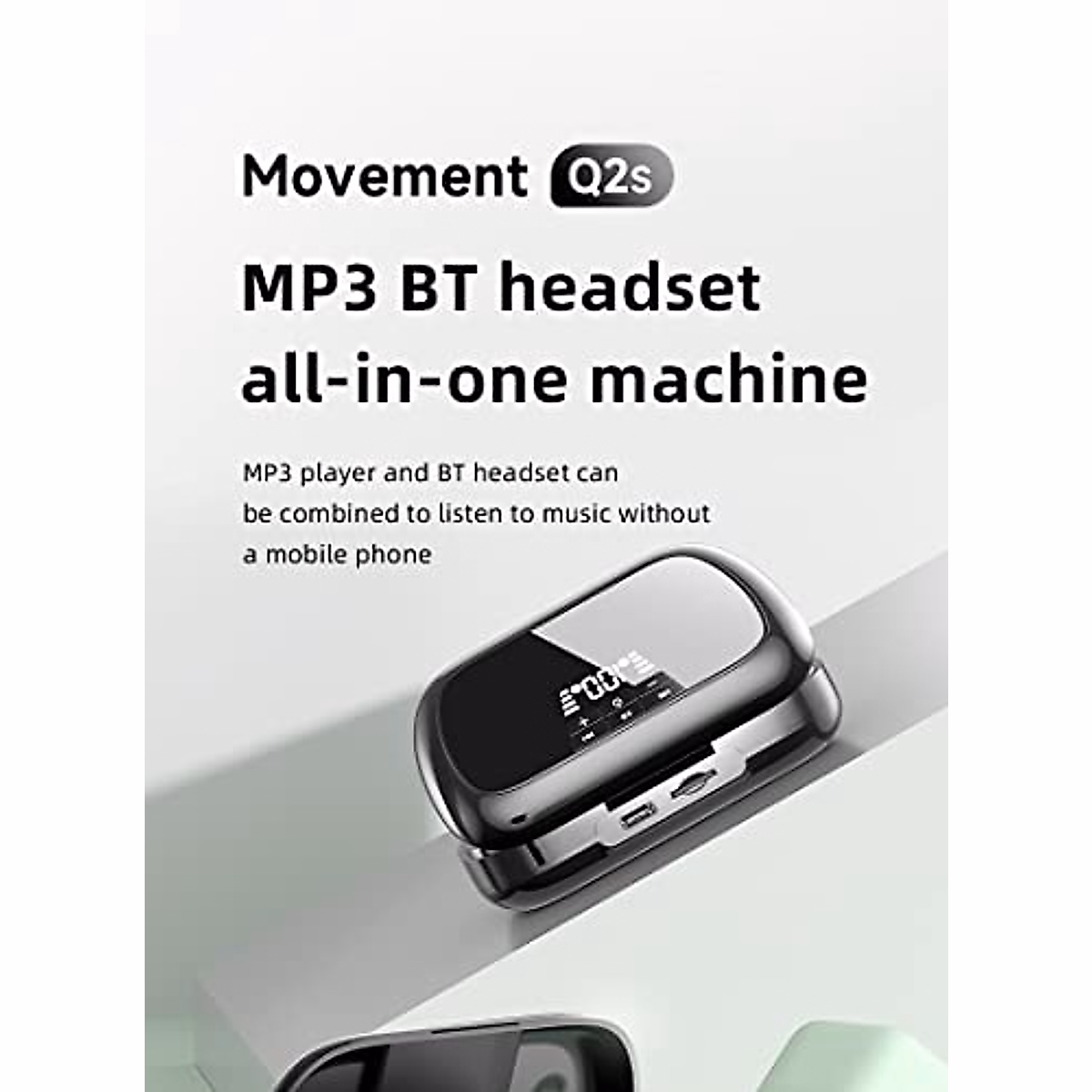 BRAIYV Bluetooth Headphones Wireless Earbuds Sports Over-Ear Bluetooth 5.3 Ear Buds Wireless Headphones for Workout Waterproof Bluetooth LED Power Display,Black