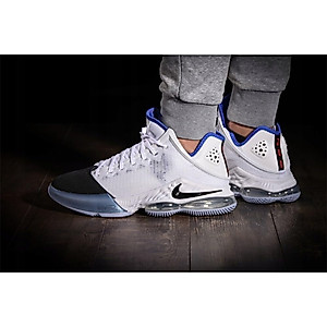 Nike Mens Lebron XIX Low, White/Medium Blue/Siren Red/Black (us_Footwear_Size_System, Adult, Men, Numeric, Medium, Numeric_9)