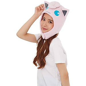 SAZAC Kigurumi Hat - Pokemon - Jigglypuff - Cozy Costume Beanie Cap - Adult Size