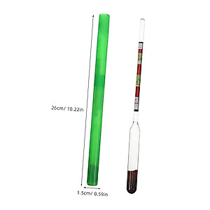 HOLIDYOYO 1pc Sugar Meter Maple Sap Hydrometer Liquid Hydrometer Alcohol Hydrometer Syrup Hydrometer for Measure Sugar Triplescale Tester Hydrometer for Beer Borosilicate Glass