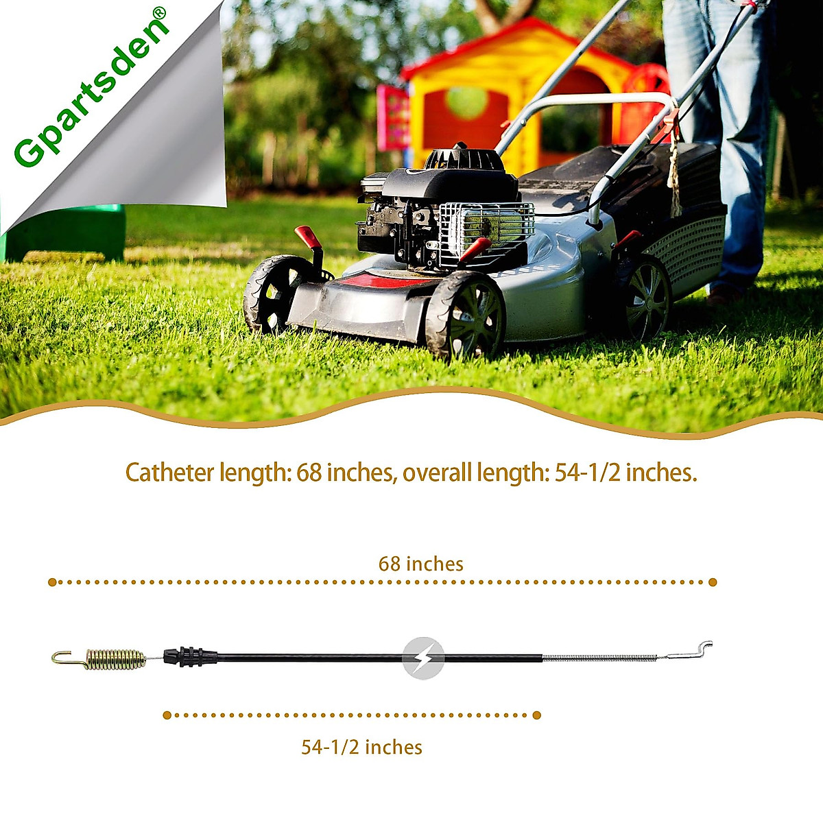 Gpartsden 105-1845 Replacement Traction Cable for Toro 22" Self Propelled Front Drive Recycler Lawn Mower