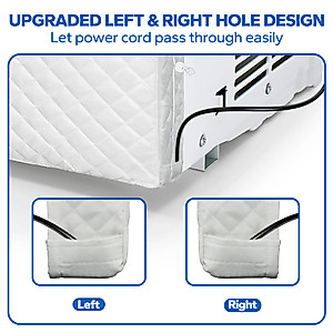 Cestluck Window AC Covers for Inside: Indoor AC Cover for Window Unit - S Size Beige Window Air Conditioner Cover Inside for Winter - Windproof Snowproof Waterproof for Bedroom Living Room