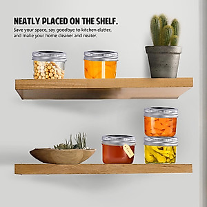 ZALSSKE Small Mason Jars, 8 Pack 4oz Glass Jars with Lids,Mini Mason Jars Removable Split Lid, Mini Canning Jars for Jelly Herbs Spice Honey Storage, Small Glass Jars Candle jars,