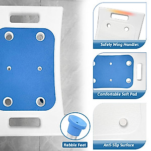 FSA/HSA Eligible Shower Chair for Inside Shower, Shower Stool with Free Bath Loofah, Tool-Free Assembly Shower Seat for Bathtub, Shower Bath Chairs for Seniors/Disabled by DUALECO