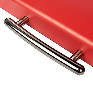 Hard Cover Hood with Temperature Gauge for Blackstone 17 inch Table Top Griddle, 5010 Griddle Hood for Blackstone 17" Grill, Red