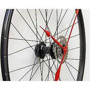 Bike Wheel Clock, Large, Wall, Cyclist, Unique, Steampunk, Decor, Bicycle, spoke, time, gear, cycle, recycle, upcycle, repurpose, reuse,