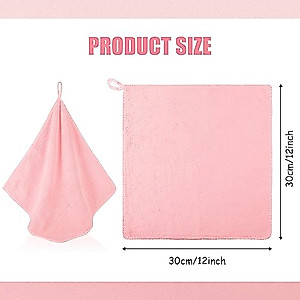 Preboun 100 Pack Washcloths Towel Set Pink Face Cloths Microfiber Baby Wash Cloth Cleaning Cloth Fast Drying Bath Towel Absorbent for Sport Girl Woman 12 x 12 Inches