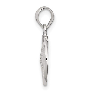 Sterling Silver Polished Sand Dollar Pendant QQC8706