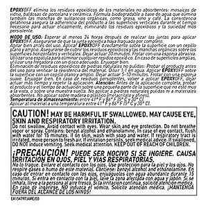 FILA EPOXYOFF, Epoxy Grout Haze Remover, Effectively Removes Epoxy Residue, The Product Can Be Applied on Vertical Surfaces, Gel, 1 QT