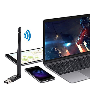 ASHATA Network Adapter, RTL8821CU 600M Drive Band PC LAN Card for USB Bluetooth Adapter