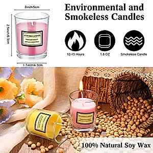 30 Pieces Scented Candles Gift Set with 10 Fragrances Aromatherapy Soy Wax Glass Jar Candle 1.8 oz Votive Candles for Home Wedding Holiday Anniversary Decoration