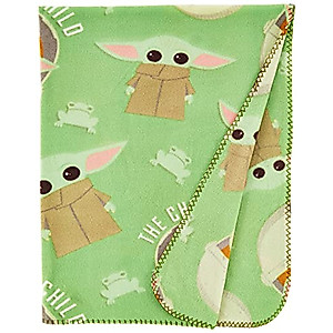 Northwest Star Wars - The Mandalorian Character Hugger Pillow & Fleece Throw Blanket Set, 40" x 50", The Child