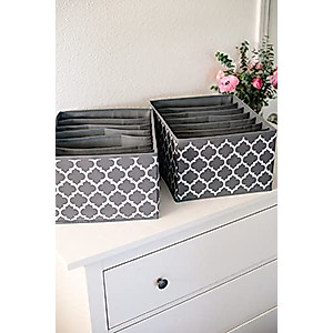 Three Sweet Peas Co XL Jeans Organizer for Closet I Clothes Organizer for Folded Clothes I Drawer Organizer for Clothing | Wardrobe Clothes Organizer for Jeans Grey