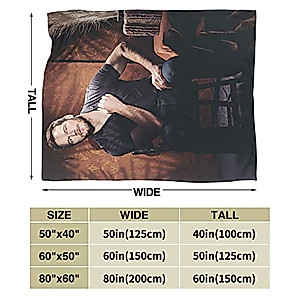 MEROHORO Chris Pratt Throw Blanket, Super Soft & Comfy Flannel Fleece Blanket, Lightweight Cozy Microfiber Anti-Pilling Plush Blanket for Sofa Chair, Bed, Couch (3 Sizes)