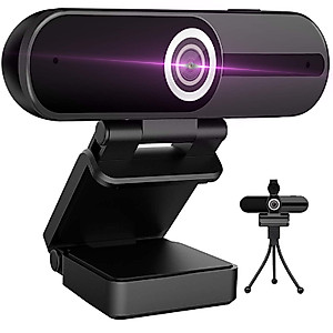Webcam 4K HD Computer Camera 8MP Microphone PC Web Camera, Full Widescreen Laptop USB Webcams, Privacy Shutter, Tripod, Mac Desktop Notebook Webcam, Video Calling Recording Webcam