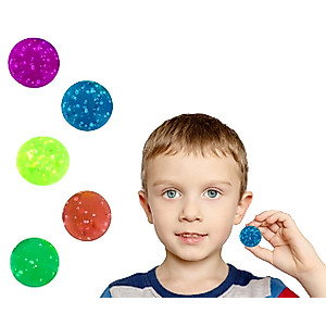 Rhode Island Novelty 27mm 1 Inch Glitter Bouncy Balls, 144 Balls