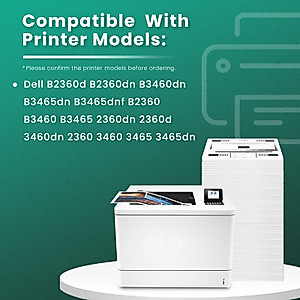 GREENBOX Compatible M11XH High Yield Black Toner Cartridge Replacement for Dell M11XH 331-9805 for Dell B2360d B2360dn B3460dn B3465dn B3465dnf Laser Printer (8,500 Pages High Yield, Black, 1-Pack)