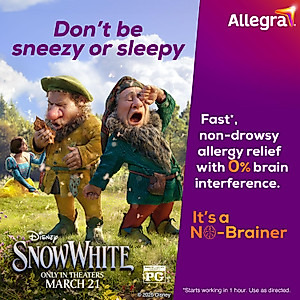 Allegra Adult 24-Hour Allergy Relief Tablets, Non-Drowsy Indoor and Outdoor Allergy Medicine, 180 mg Fexofenadine HCI Antihistamine Pill, 70-Count