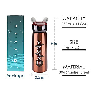 DIFFLIFE Vacuum Mug for kids Cute Shofar Thermos 2019 New Stainless Steel Hot Water Bottle Travel Cup (Orange), YUNDA, YUNDA, YUNDA, YUNDA