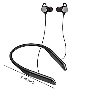 #OJ49zP Bluetooth Neckband Headphones Colorful Design Hd Stereo Clear Sound Sporty and Ergonomic Neck Hanging Design