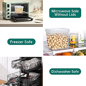 SHPii 101 oz Square Clear Extra Thick Deli Containers with Lids,BPA-Free,Freezer and Microwave Safe Food Storage Containers,Reusable,Meal Prep,Take-out,Restaurant Supplies.(8 Pcs)