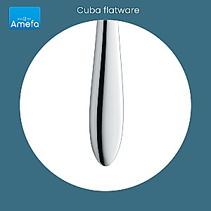 Amefa Cuba 20-piece Premium 18/10 Stainless Steel Flatware Set, High Gloss Mirror Finish, Silverware Set Service for 4, Dishwasher Safe, Rust resistant Cutlery.
