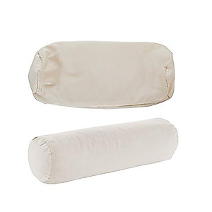 Lofe Organic Cotton Pillow Case - One Pack 17''×6'' Cylindrical Pillow Cover - 100% GOTS Certified Organic Cotton - 300 TC Thread Count - Soft, Safe and Hypoallergenic - Off White