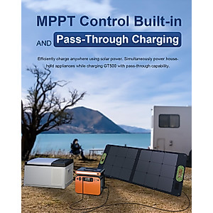 CTECHi Portable Power Station 500W LiFePO4 Battery Generator, 518 Wh/162000 mAh Energy Storage Pure Sine Wave Power Supply, AC/DC/USB-C/PD Car Charger Outputs for Camping Emergency Backup