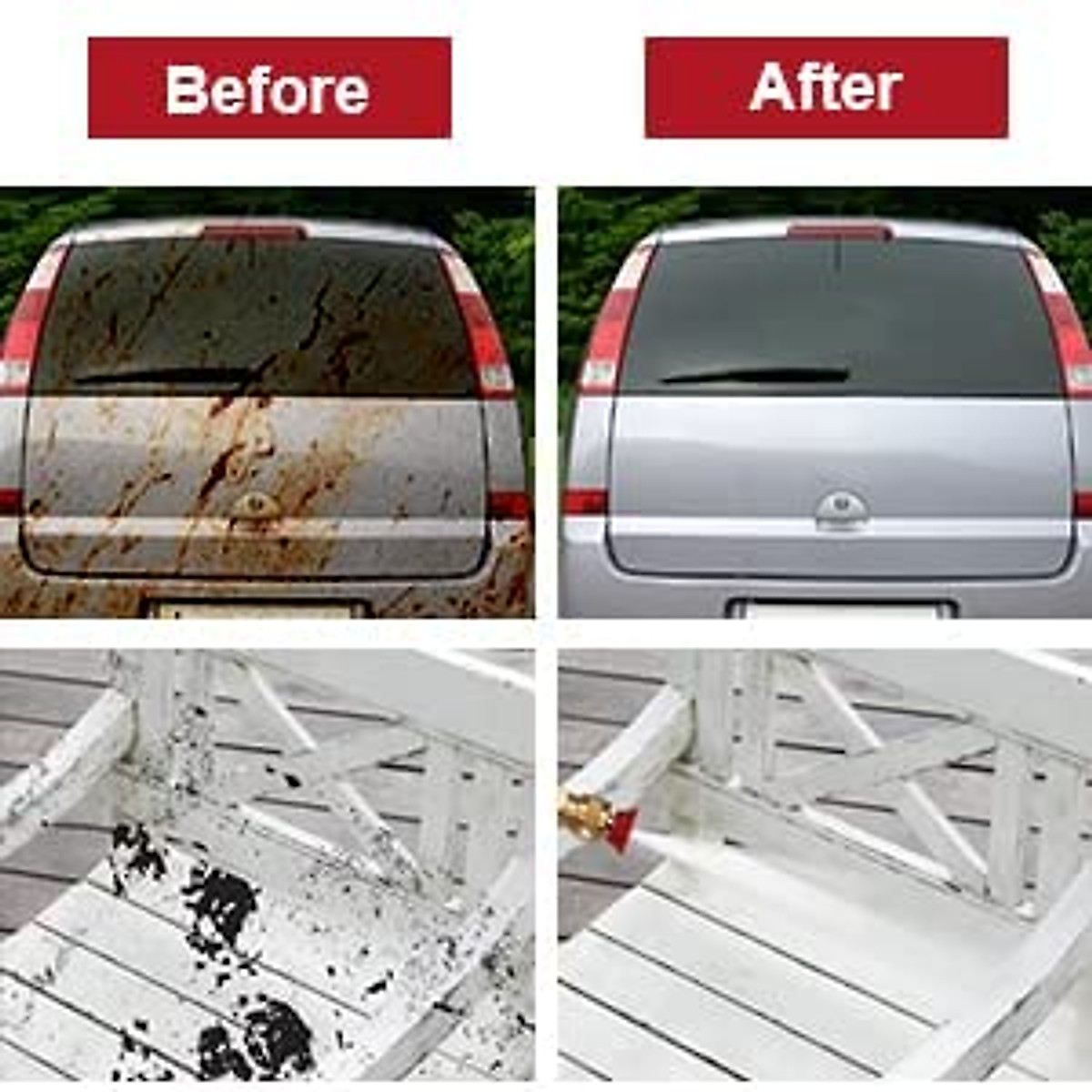 mrliance Electric Pressure Washer 1.9GPM Power Washer 1800W High Pressure Washer Cleaner Machine with 5 Interchangeable Nozzle & Hose Reel, Best for Cleaning Patio, Garden,Yard