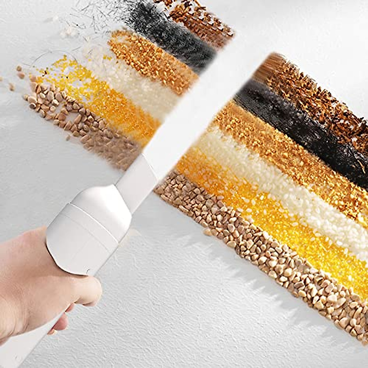 BIWASE Mini Protable Car Vacuum Cordless,Handheld Vacuum for Quick Cleaning,USB Charging,Quick Car Vacuum Cleaner for Pet Hair, Home,Office and Car Cleaning(White)