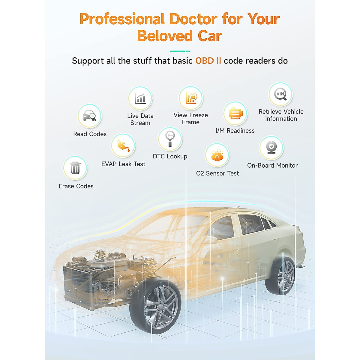 ANCEL AD410 Code Reader and ANCEL BST200 Car Battery Load Tester