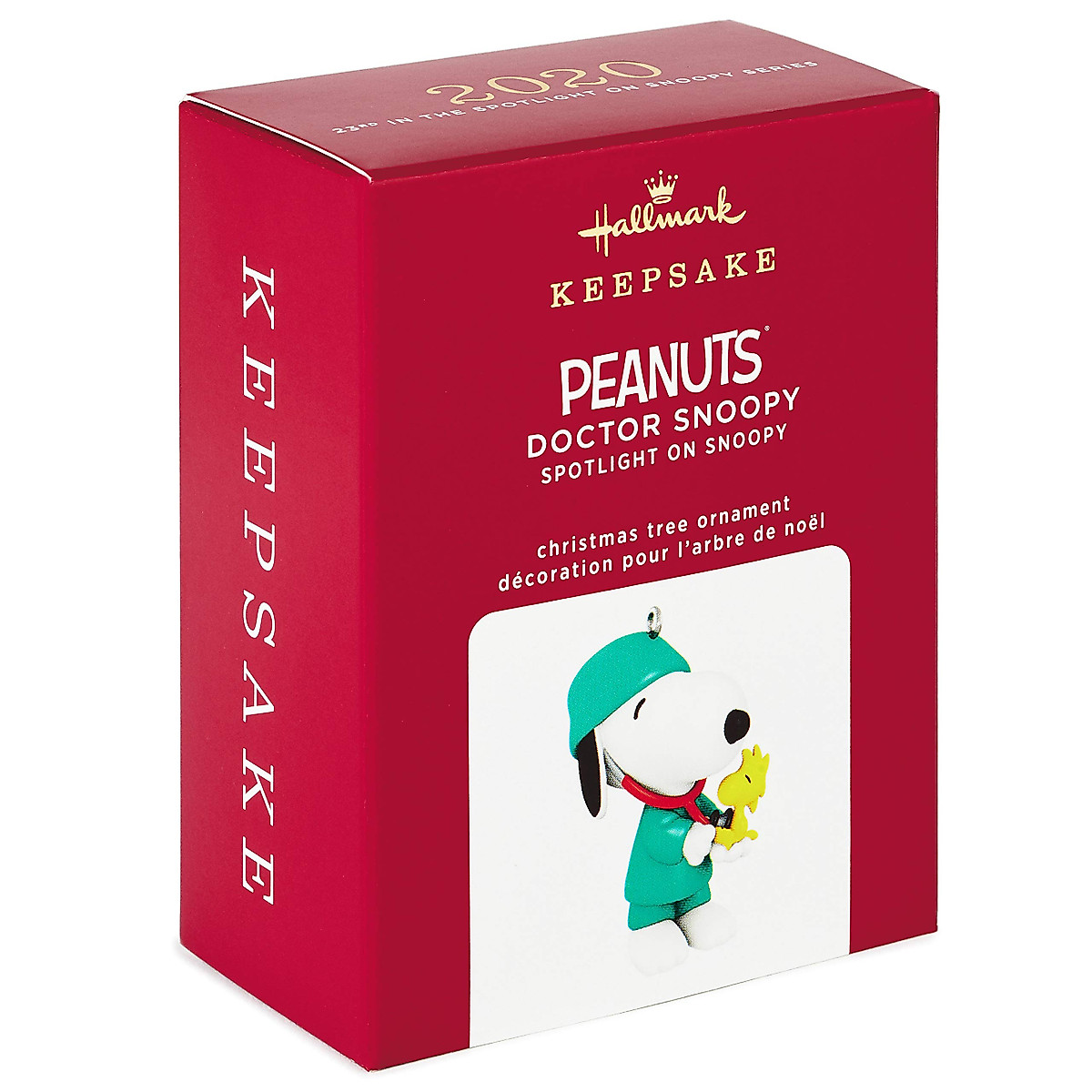 Hallmark Keepsake Christmas Ornament 2020, Peanuts Spotlight on Snoopy Doctor (1499QXR9194)