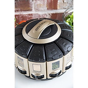 KitchenArt 57010 Select-A-Spice Auto-Measure Carousel Professional Series, Satin