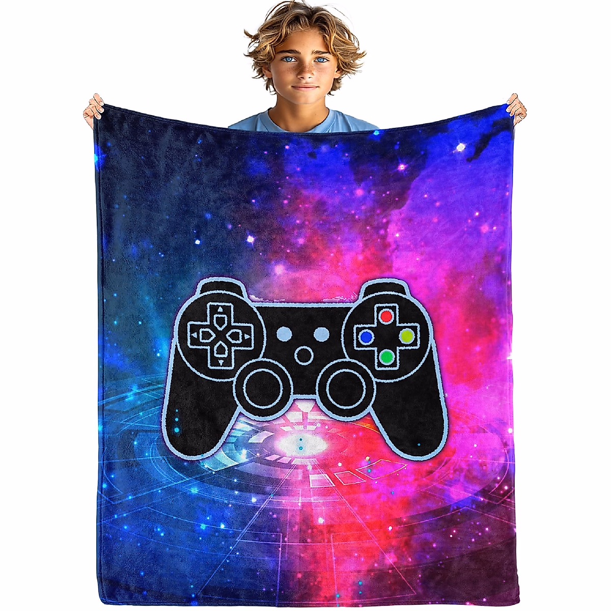 Jiospet Gamer Throw Blanket - Gaming Blanket Video Game Throw Blanket Gifts for Teen Boys Girls Game Blanket for Sofa Bedroom Gamer Room Decor, Throw Size 50" X 60"