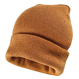 Gelante Men Women Warm Knit Cuffed Plain Beanie Hat Skull Cap. 2040A-1PC-Copper