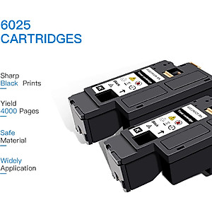 LxTek Remanufactured Toner Cartridge Replacement for Xerox WorkCentre 6027 6025, Phaser 6022 6020 Printer(2 Black 106R02759), High Yield